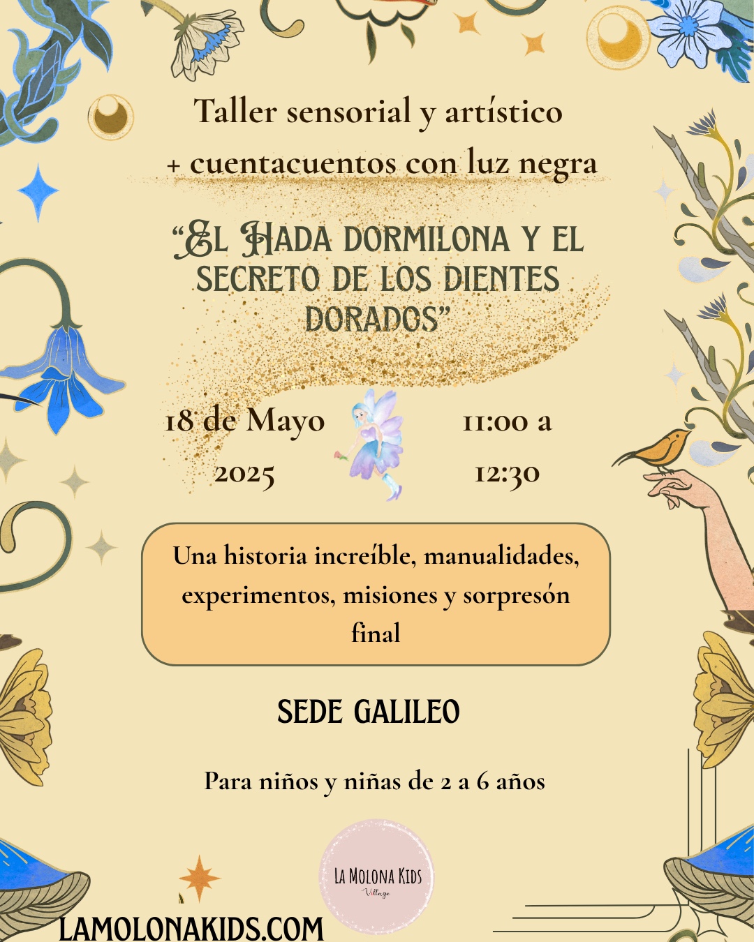 Taller sensorial y creativo con luz negra “El Hada Dormilona y el ...